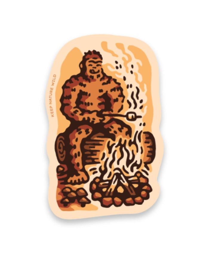 Squatch Fall Campfire Sticker | Keep Nature Wild