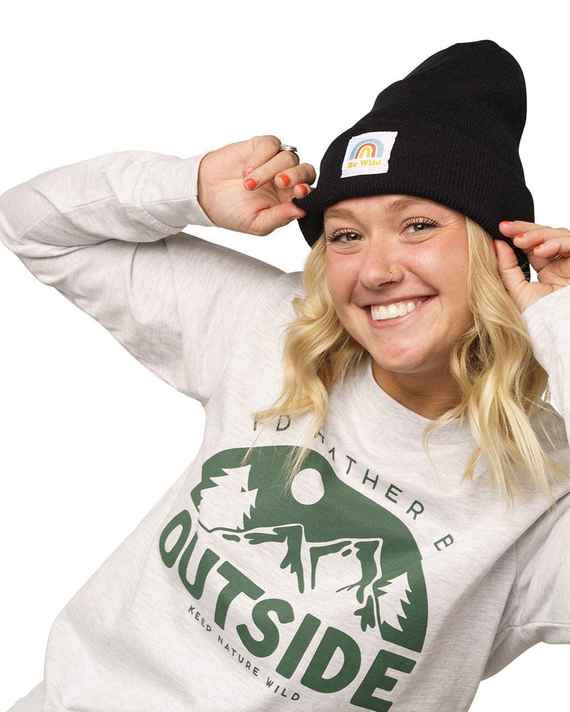 Be Wild Black Cuffed Beanie | Keep Nature Wild