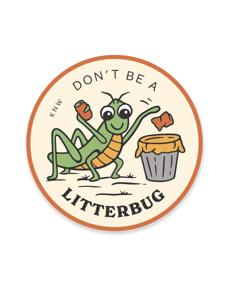 Litterbug Water Bottle Sticker | Keep Nature Wild